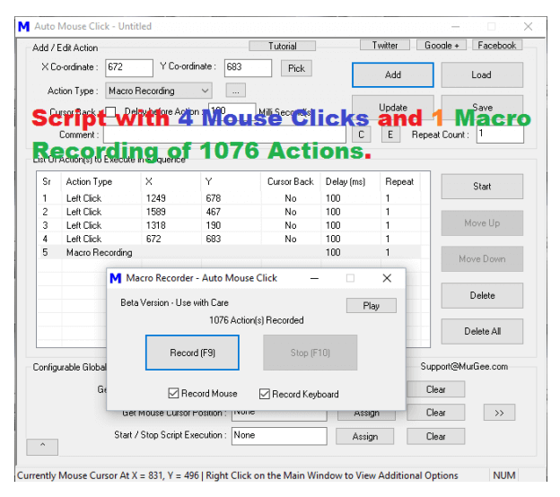 Auto Click at Multiple Locations on Screen